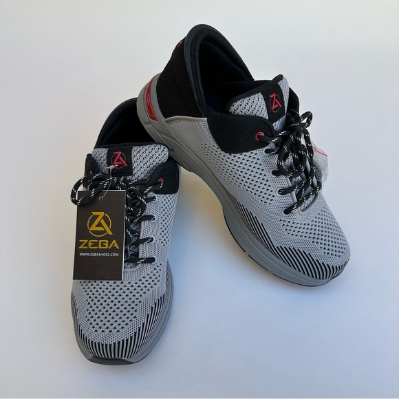 Zeba | Shoes | Zeba Shoes Mens 15 Hands Free Gray Black Red Slip On ...